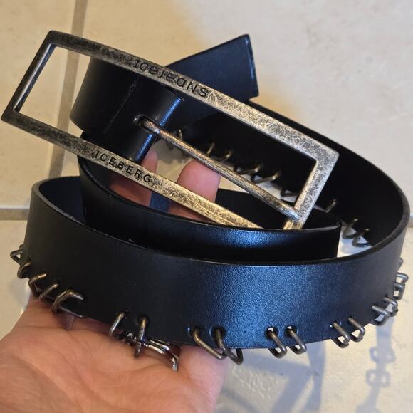 Ice J by Iceberg | Accessories | Ice Jeans Iceberg Black Leather Belt ...